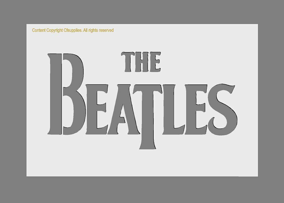 MYLAR STENCIL 'The Beatles' Logo